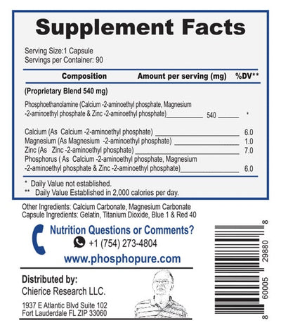 phosphopure original – PHOSPHOPURE INC 85-3306156